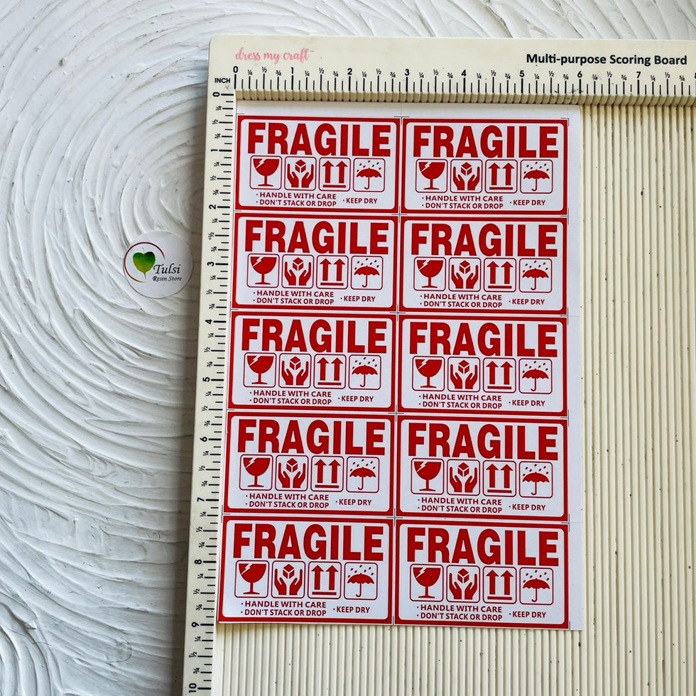 Fragile Sticker Sheet – Tulsi Resin Store