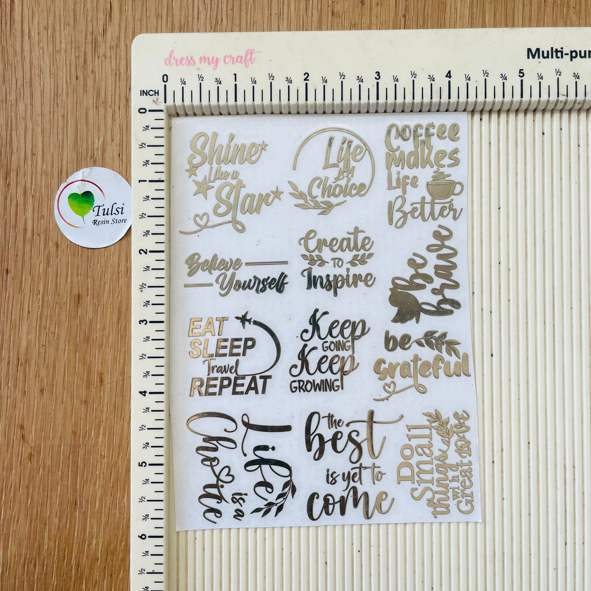 Metal Sticker - A6 Quotes – Tulsi Resin Store