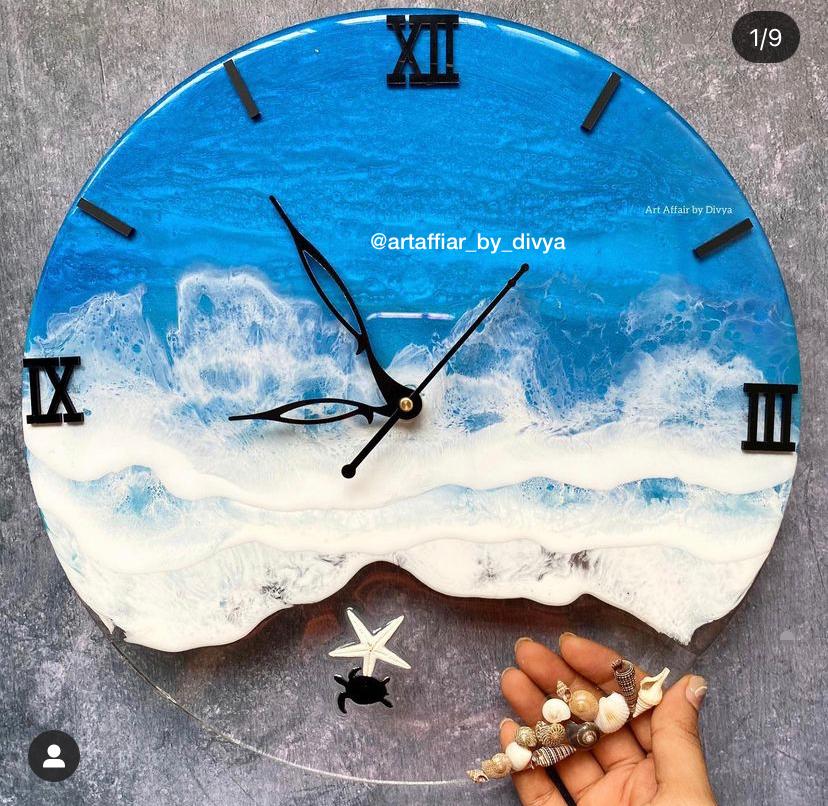 Transparent Acrylic Clock - Base – Tulsi Resin Store